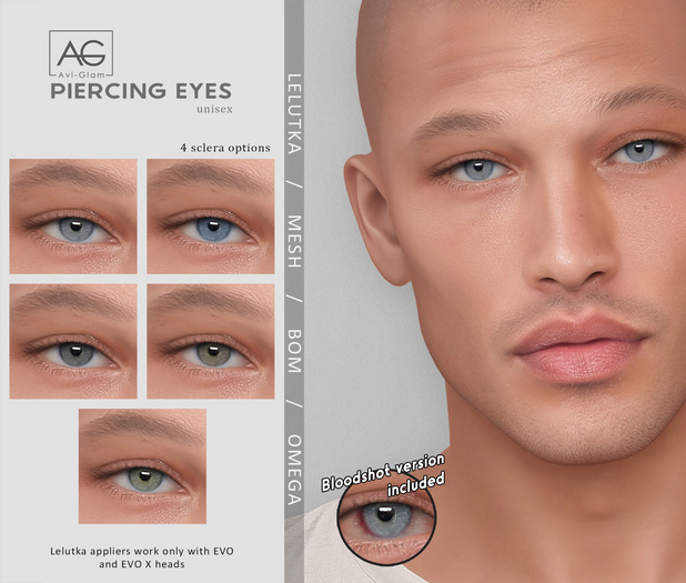 Second Life Marketplace - AG. Piercing Eyes Pack